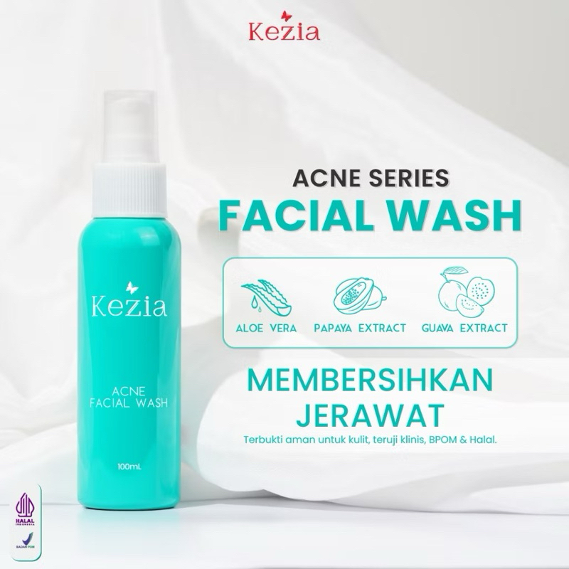 Jual KEZIA Beauty - Facial Wash NEW ACNE SERIES 100ml - Sabun Cuci Muka Wajah Berjerawat ...