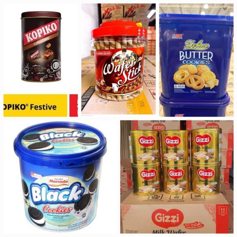Jual PAKET KUE KERING TOPLES KALENG ISI 5 - PARSEL LEBARAN 2025 | Shopee Indonesia