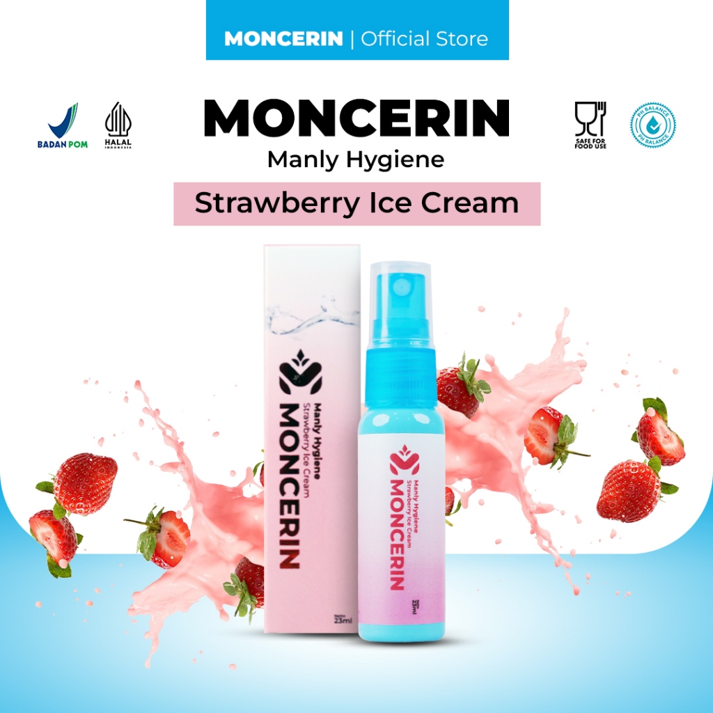 Jual Moncerin Manly Hygiene Spray with Strawberry Ice Cream Perawatan ...