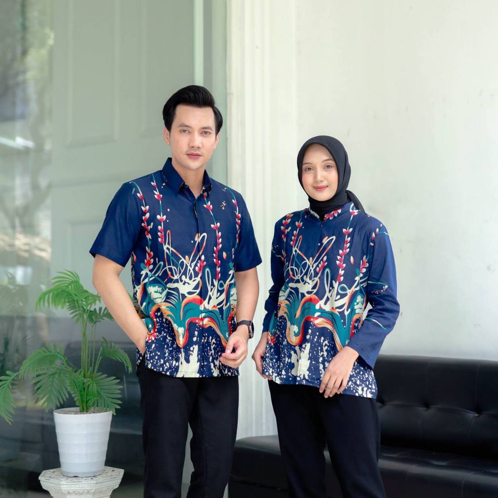 Jual Benang Raja Batik Couple Pria Wanita Katun Remekan Bunga | Shopee ...