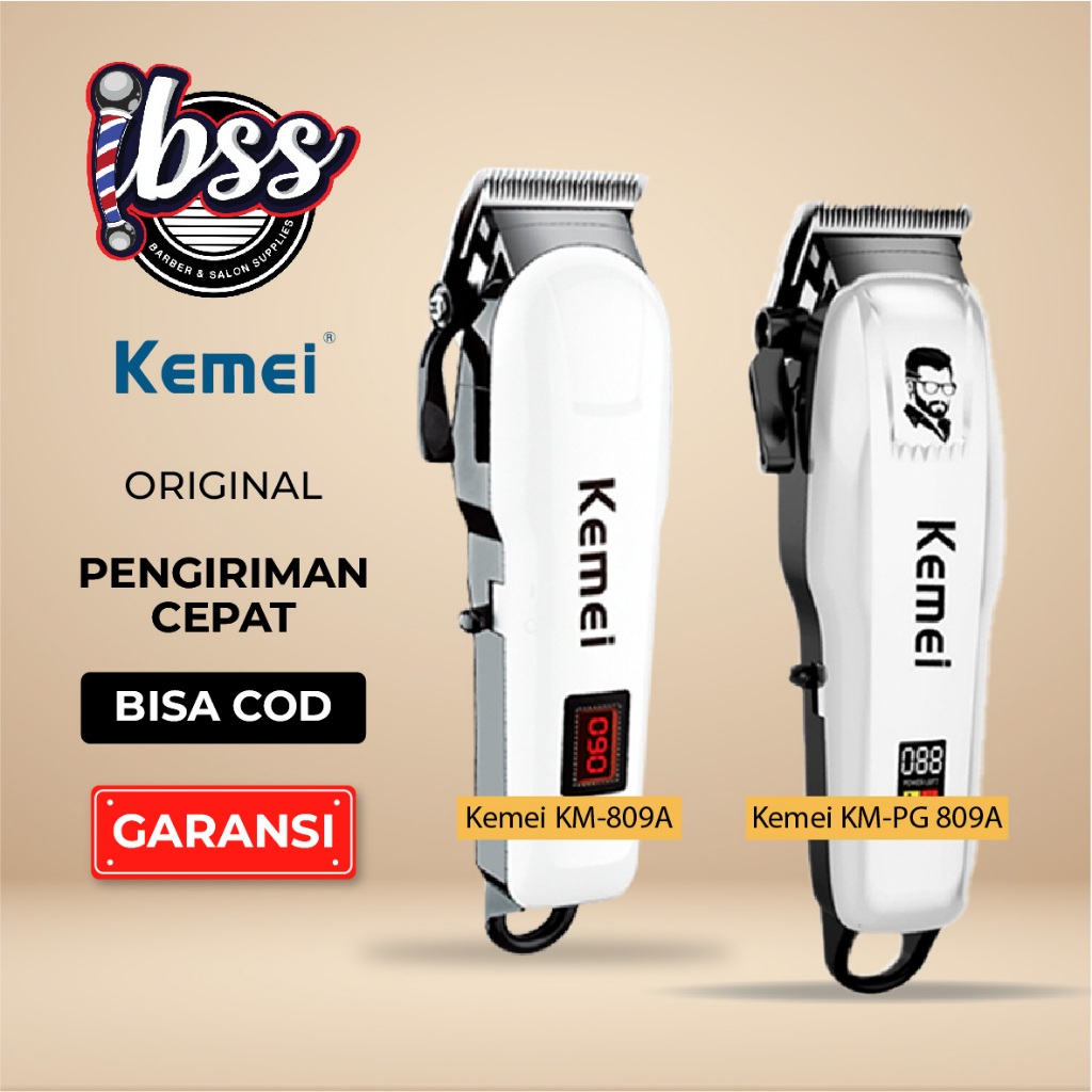 Jual Kemei KM 809A / PG 809A Alat cukur rambut elektrik Professional rechargeable hair clipper ...