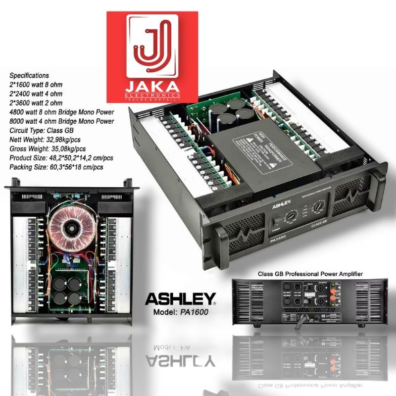 Jual Jaka Power Amplifier Ashley Model PA1600 PA 1600+oʻ | Shopee Indonesia