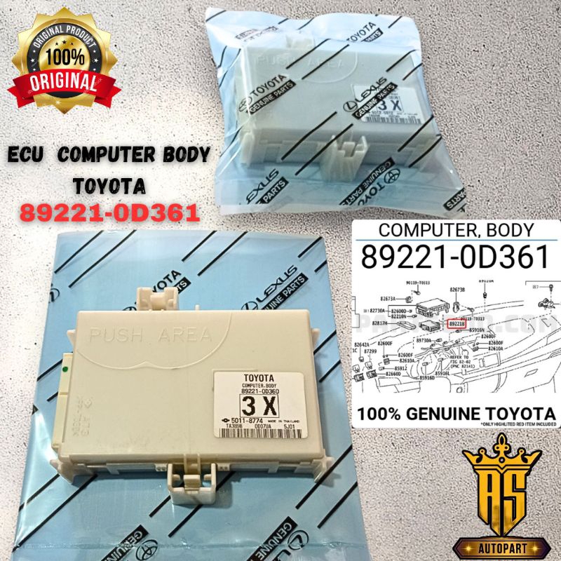 Jual BCM Body Control Modul ECU Computer Body Toyota Yaris NSP150 GEN3 ...