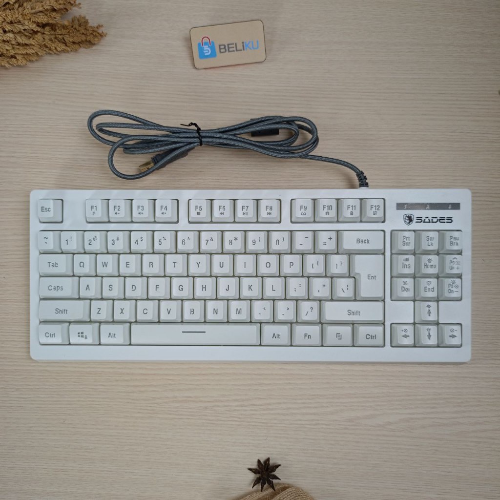 Jual NYK Keyboard gaming sades sabre RGB Putih | Shopee Indonesia