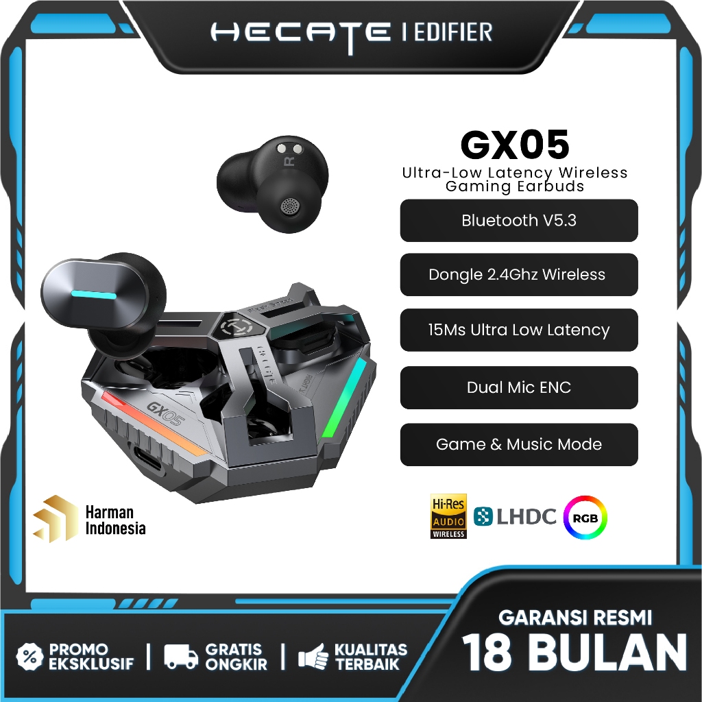 Jual HECATE by Edifier GX05 Ultra-Low Latency Wireless Gaming Earbuds | Shopee Indonesia