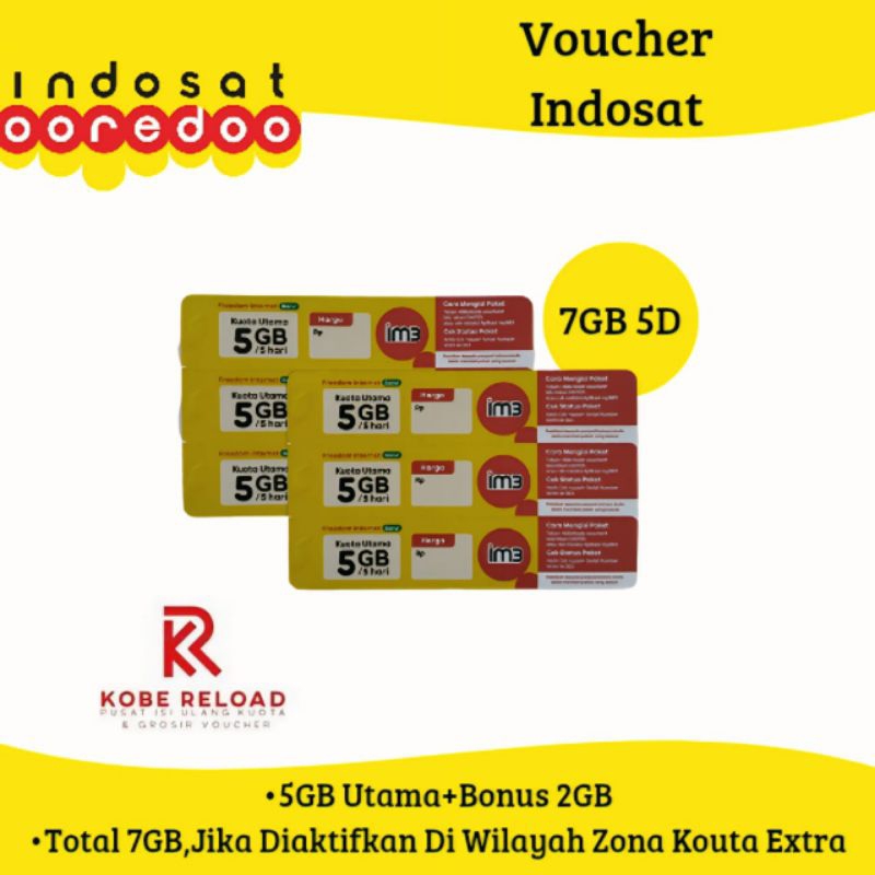 Jual Voucher Indosat 5GB (8GB) 5hr | Shopee Indonesia