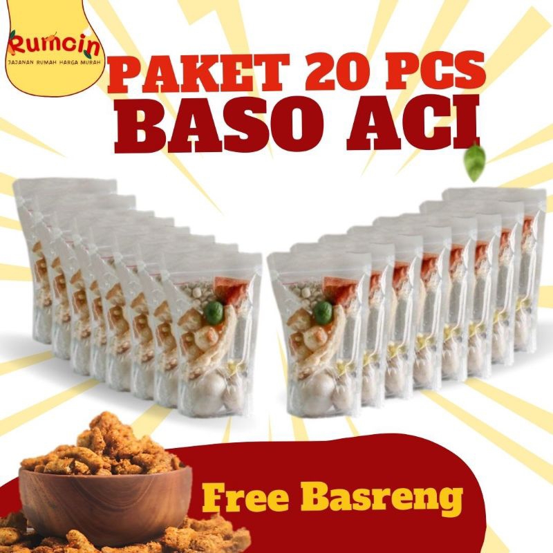 Jual Paket Baso Aci 20 Pcs [Free Basreng] Pedas Gratis Ongkir - Rumchin ...