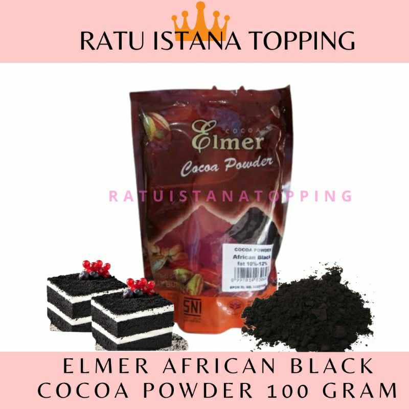 Jual ELMER AFRICAN BLACK COCOA POWDER 100 GRAM COKELAT BUBUK HITAM ...