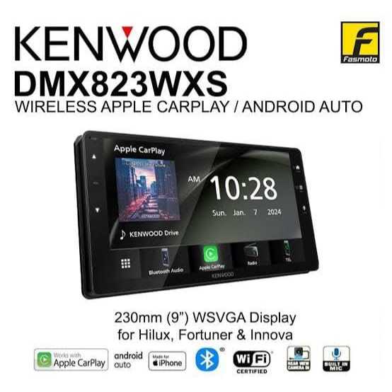 Jual KENWOOD DMX 823 WXS SINGLE DIN 9 INCH WIDE SCREEN WIRELESS APPLE ...
