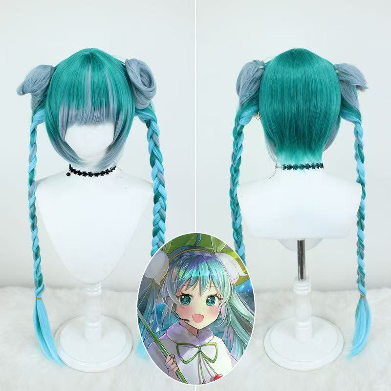 Jual Hatsune Miku Little Zombie cos wig false hair high temperature ...