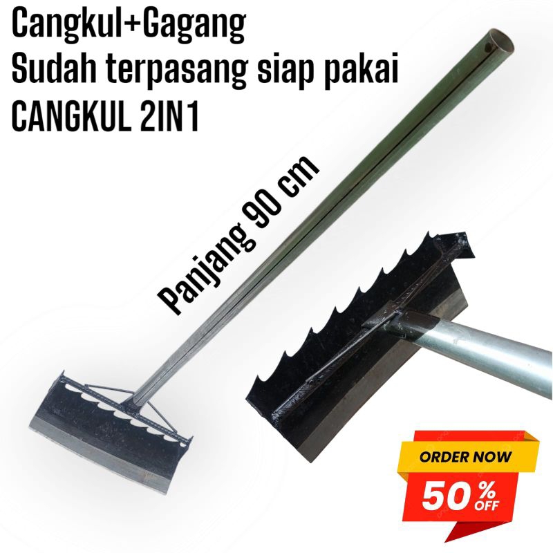 Jual Alat Garuk Rumput Gulma - Cangkul Garuk 2 Fungsi Cangkul Baja ...