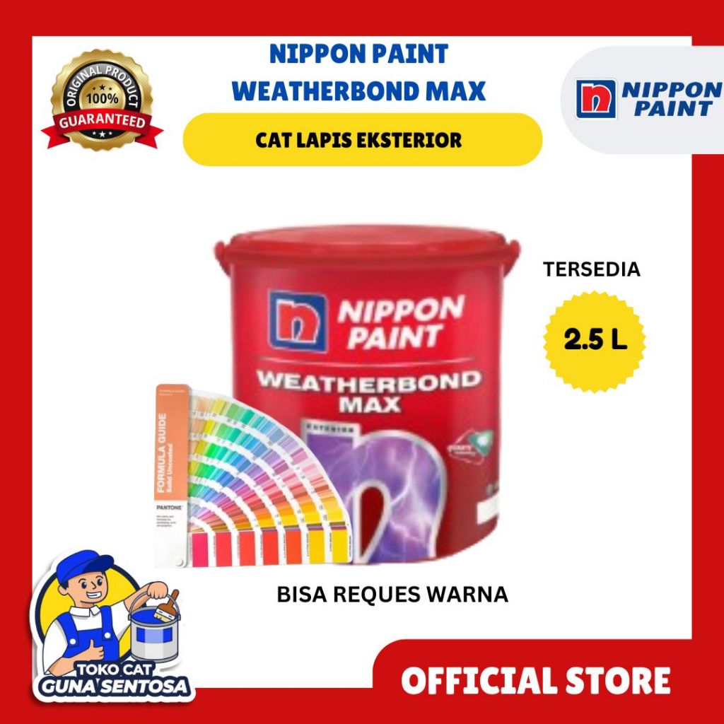 Jual CAT TEMBOK EKSTERIOR NIPPON PAINT WEATHERBOND MAX BERBAGAI WARNA 2 ...