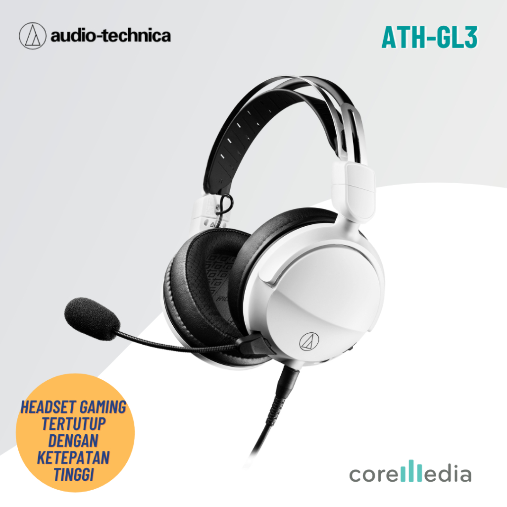 Jual Audio Technica ATH-GL3 (Headset Gaming Tertutup dengan Ketepatan ...