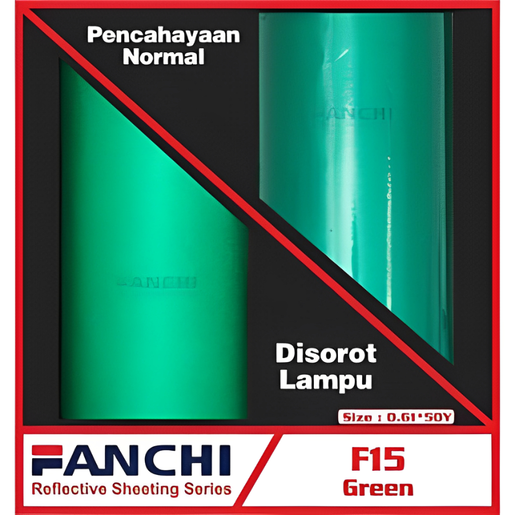 Jual REFLECTIVE SKOTLET BAHAN STICKER STIKER FANCHI HIJAU REFLECTIVE ...