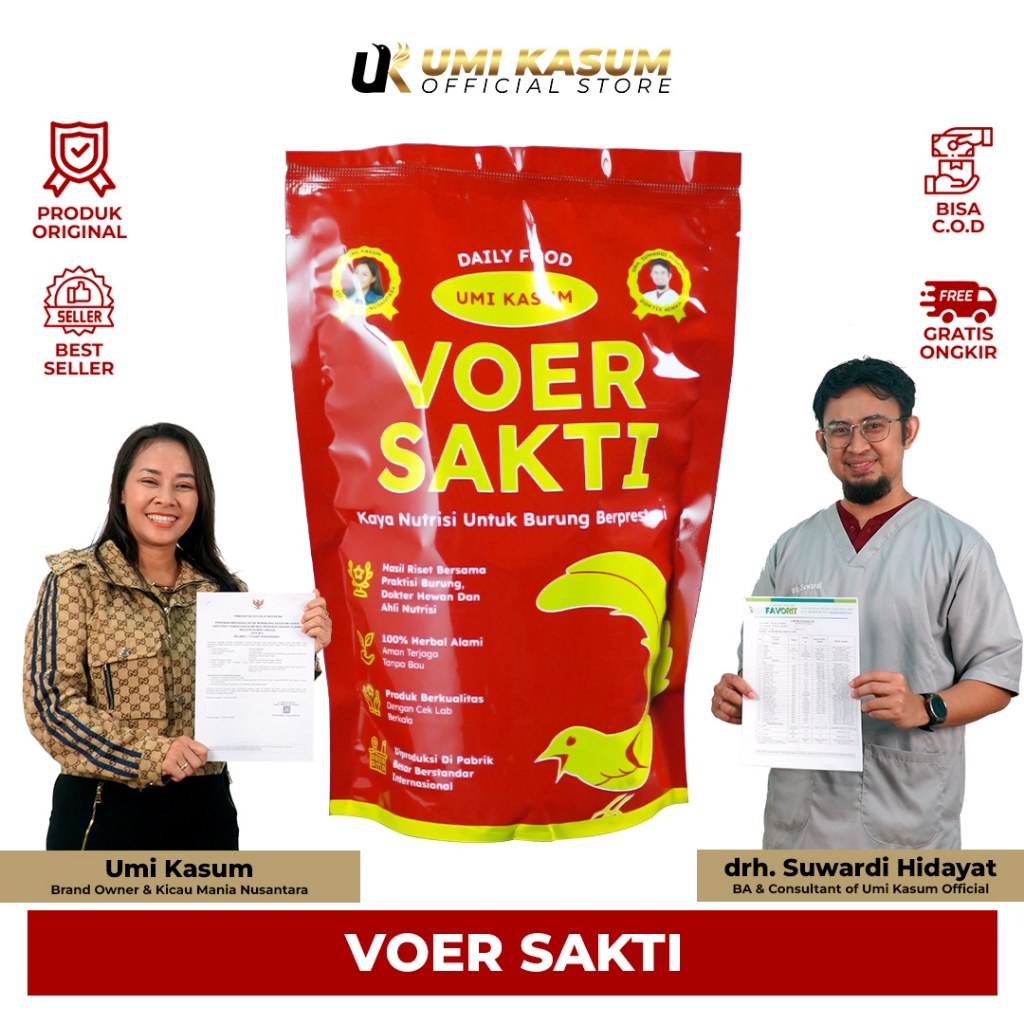 Jual Voer Sakti By Umi Kasum - Pakan Burung Tinggi Protein Rasa Biskuit ...