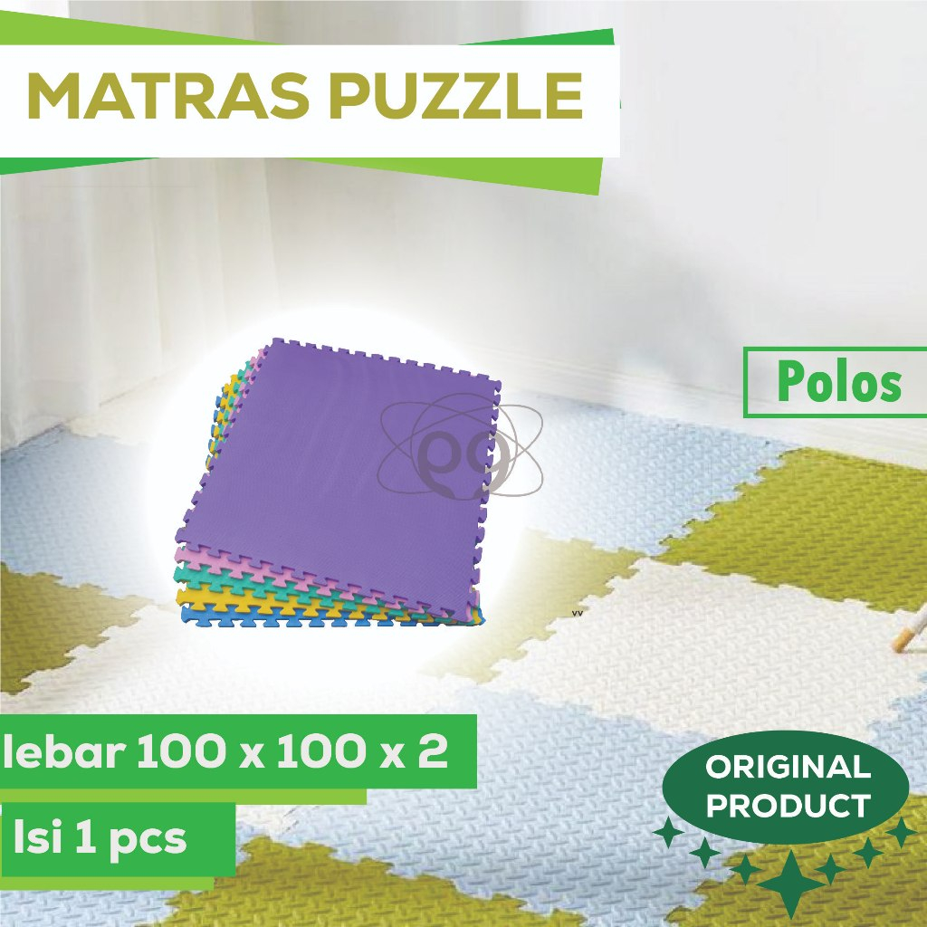 Jual Alas Lantai Matras Puzzle ukuran 100X100 tebal 2cm isi 1pcs ...