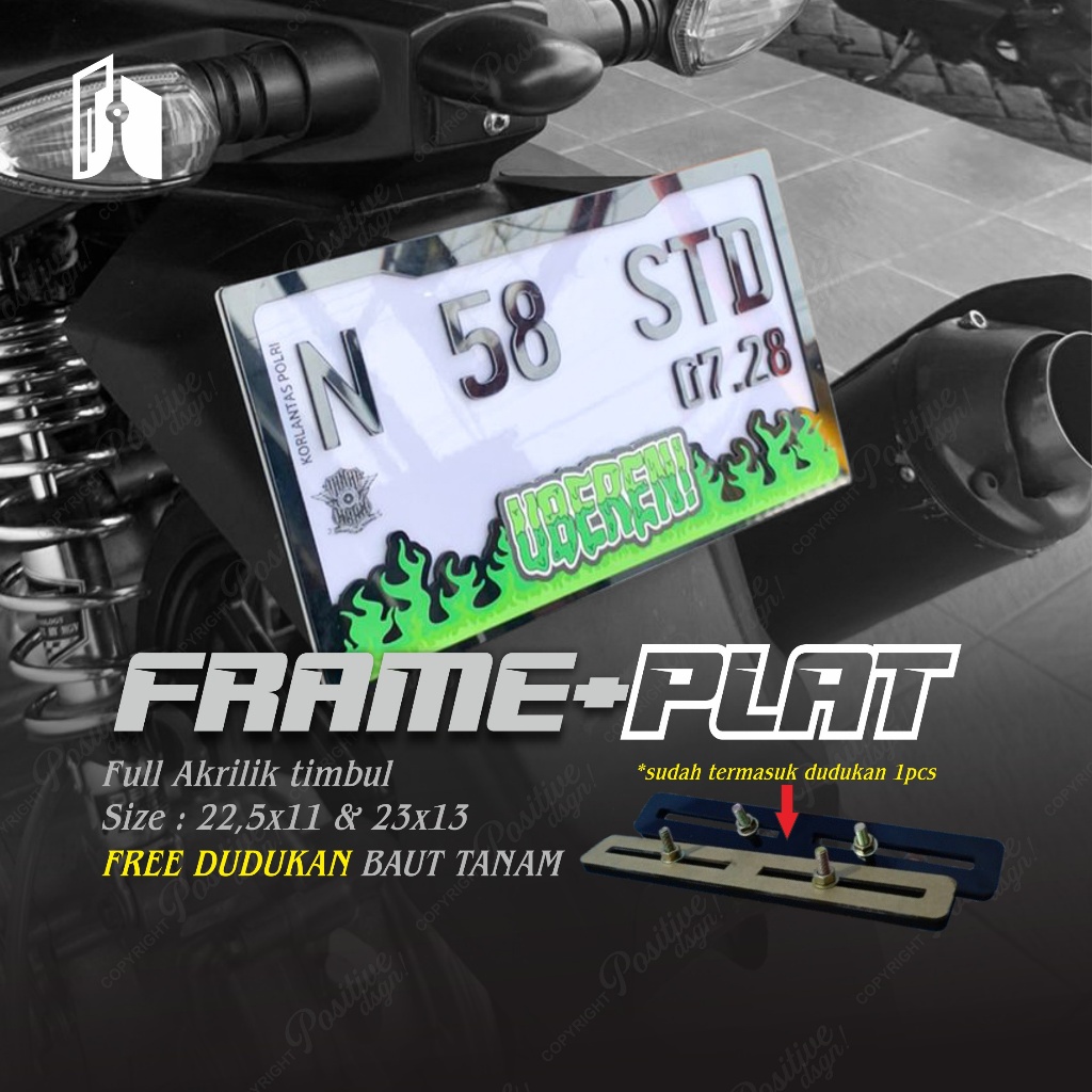 Jual FRAME & PLAT NOMOR AKRILIK CUSTOM ll FRAME JDM API ll FRAME PLAT ...