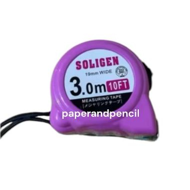 Jual Meteran Bangunan Roll SOLIGEN 3 METER / Alat Ukur Rol Measuring ...