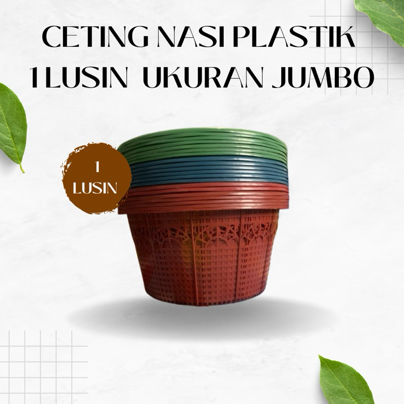 Jual (1 LUSIN) Ceting nasi plastik/wakul nasi plastik ukuran jumbo ...