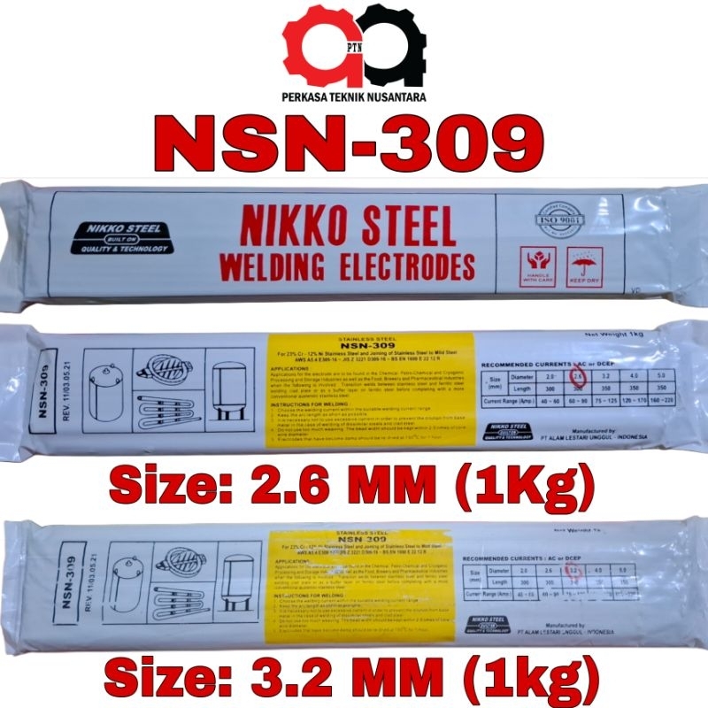 Jual Kawat Las Nikko Steel NSN-309 Ukuran 2.6MM/3.2MM (1Kg) | Shopee ...