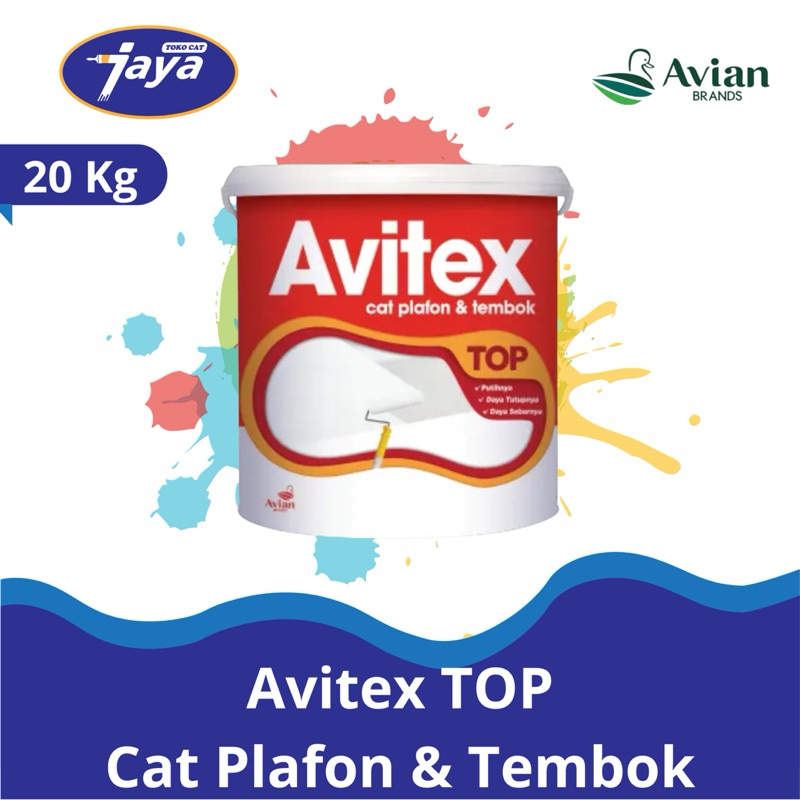 Jual Avitex TOP Cat plafon & Tembok 20Kg 20 Kg Pail PUTIH | Shopee ...