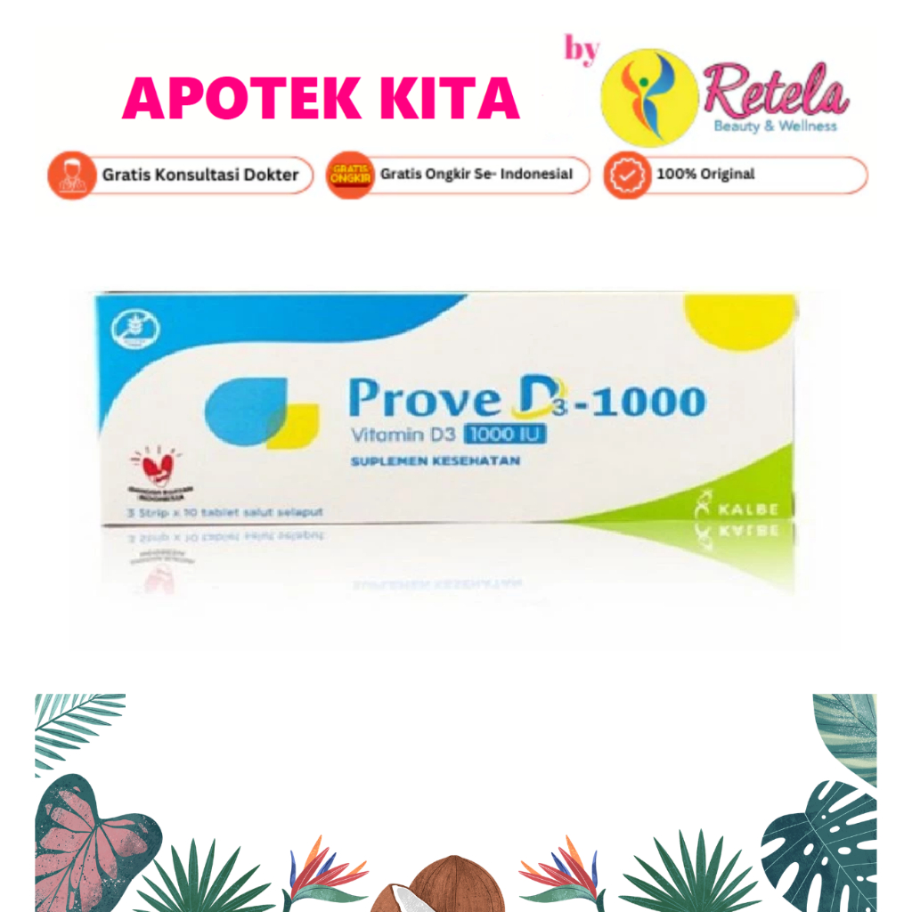 Jual Prove D3-1000Iu 1 Box 3 Strip / Vitamin D 1000 iu tablet / Vitamin ...