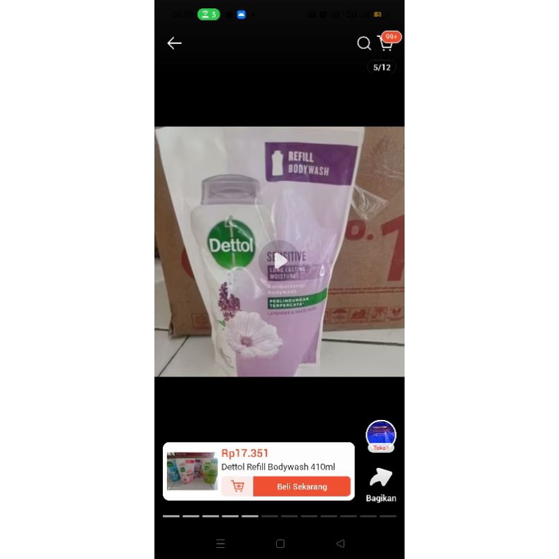 Jual Dettol Refill Bodywash 410ml sensitive | Shopee Indonesia