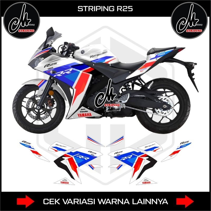 Jual Decal Stiker R25 Lama - Sticker Striping Variasi Decals Motorcycle ...