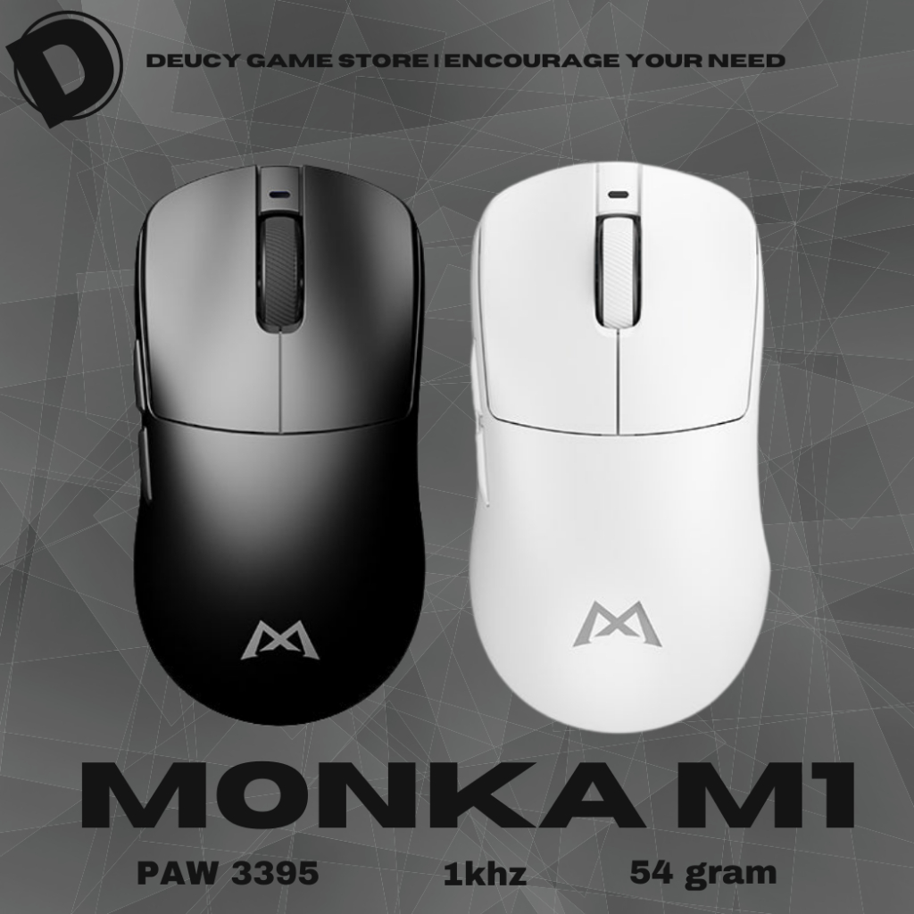Jual Monka M1 Wireless 1khz Gaming Mouse 55g PAW 3395 | Shopee Indonesia