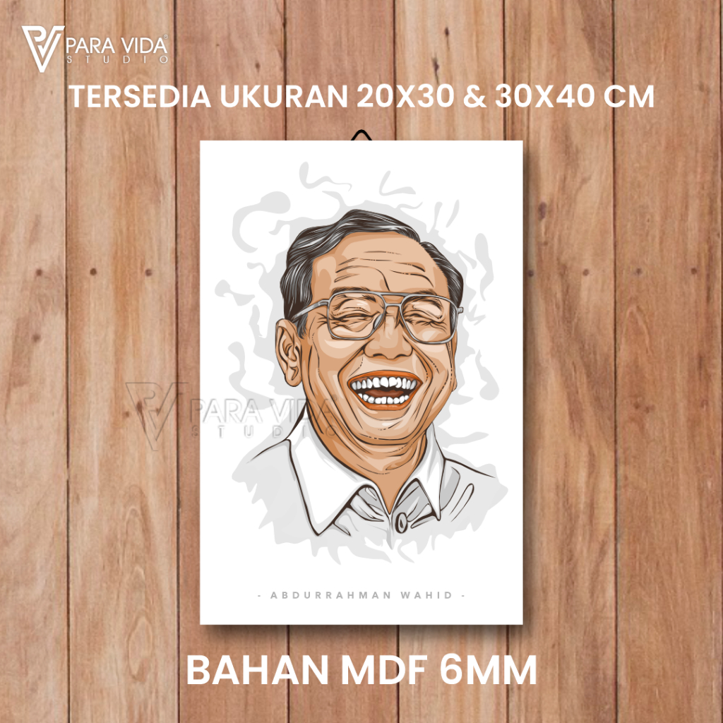 Jual Poster Gus Dur (Abdurrahman Wahid) MDF 6mm | Gambar Eksklusif ...