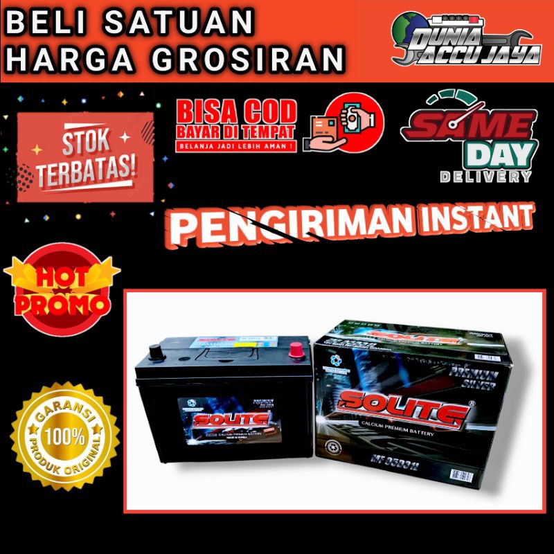 Jual Aki mobil Kering mf original (BERGARANSI 10 BULAN) Solite calcium 95d31L / NX120-7L 80Ah ...