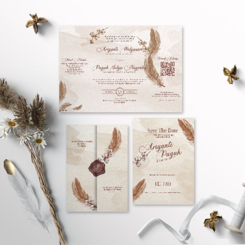 Jual Undangan Pernikahan Murah Desain Full Color Bahan BriefCard 150gsm ...