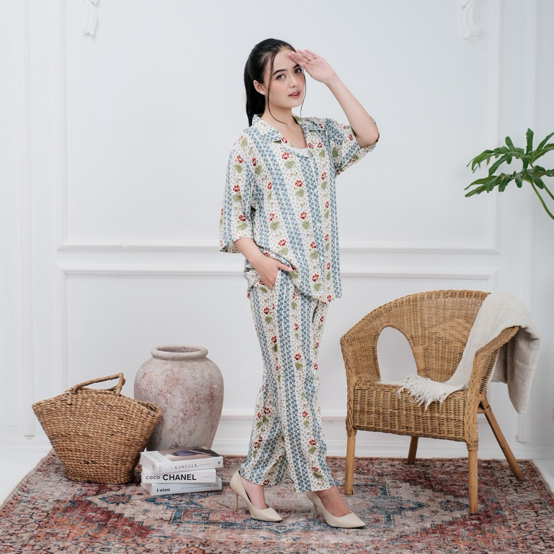 Jual Lily Pajamas - Baju Tidur Piyama Wanita One Set Rayon Premium Busui Friendly | Shopee Indonesia