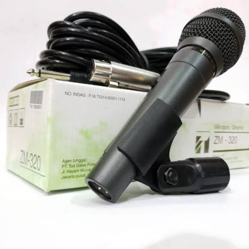 Jual mic microphone toa zm 320 dynamic original garansi 2 tahun pt toa ...