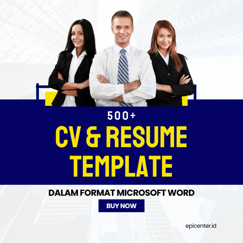Jual 500+ Template CV Resume Curiculum Vitae Template Lamaran Kerja ...