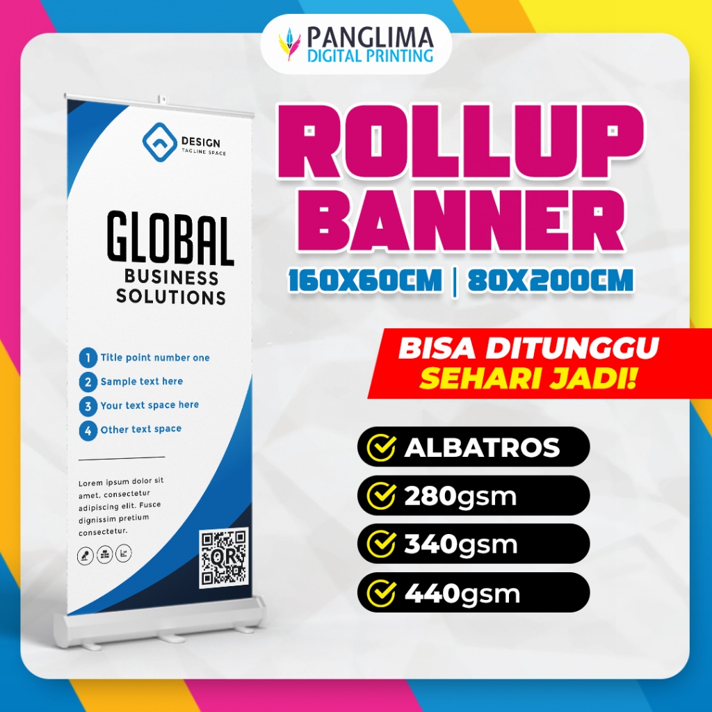 Jual Roll Up Banner / Rangka Spanduk Roll Poster 60x160 cm & 80x200cm ...