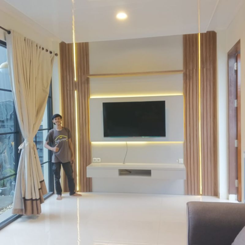 Jual Custom Backdrop TV HPL t 9mm | Pajangan, Bufet, Meja TV ...
