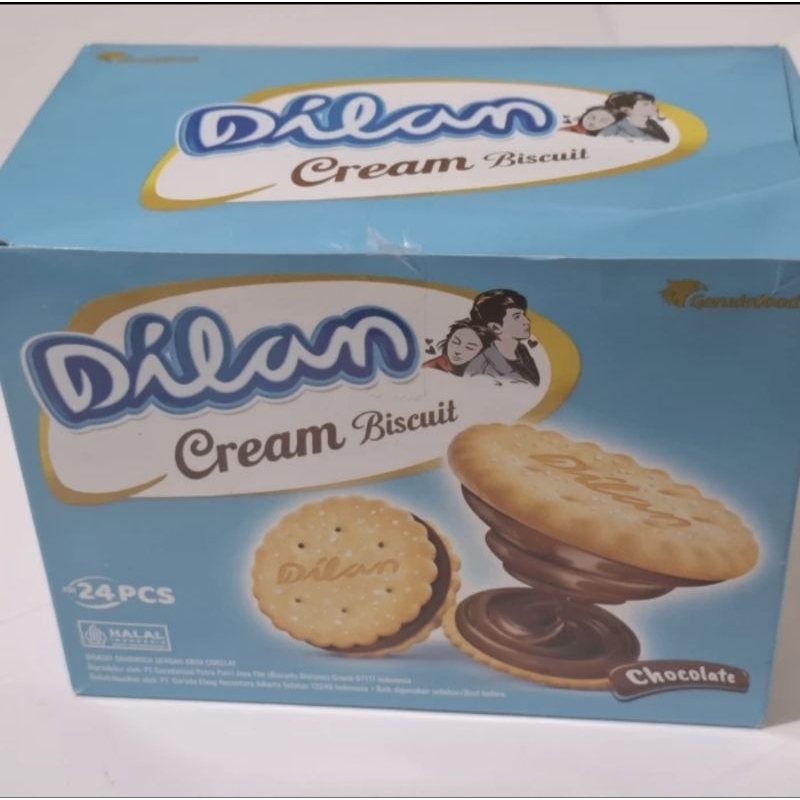 Jual Dilan crean biskuit rasa coklat isi 24 | Shopee Indonesia