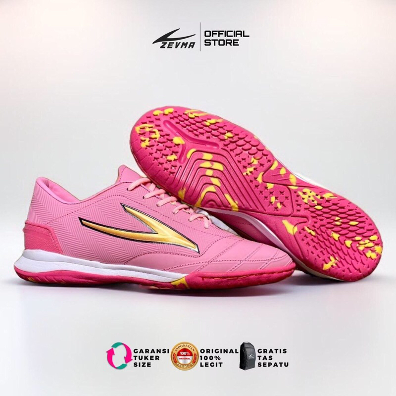 Jual Sepatu Futsal Original Zevma Panthera Pro.2 Pink Gold Black ...