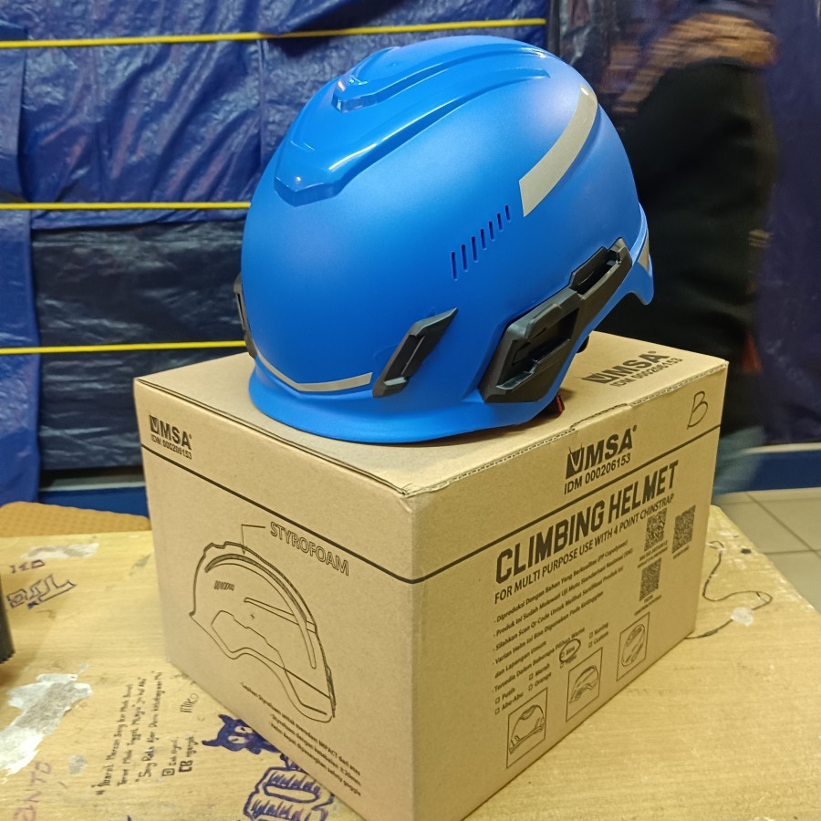 Jual HELM CLIMBING MSA BIRU V GARD H1 TRIVEN - CLIMBING | Shopee Indonesia