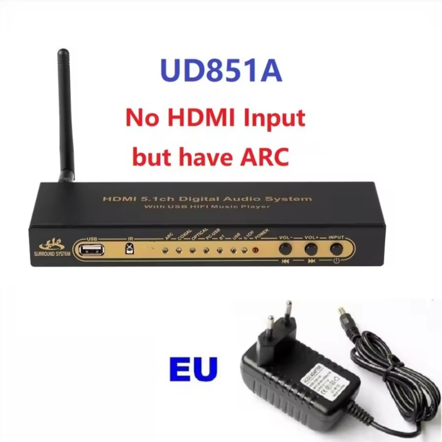 Jual AVPRO UD851A HDMI ARC (CEC) Digital Decoder Surround w USB-DAC, BT ...