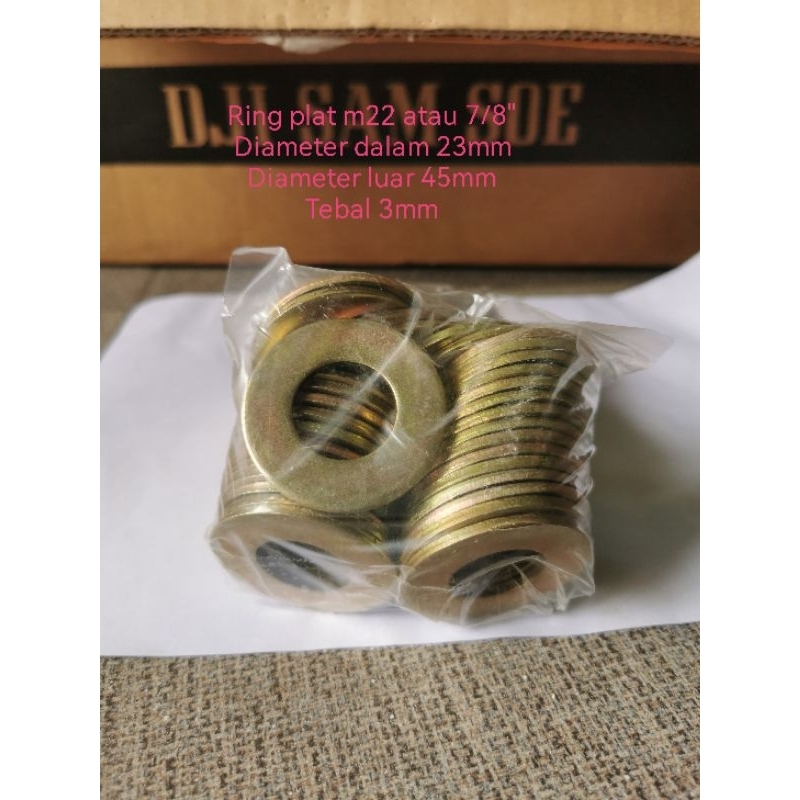Jual ring plat m22 / buat baut 7/8 tebal 3mm harga per 1kg | Shopee ...