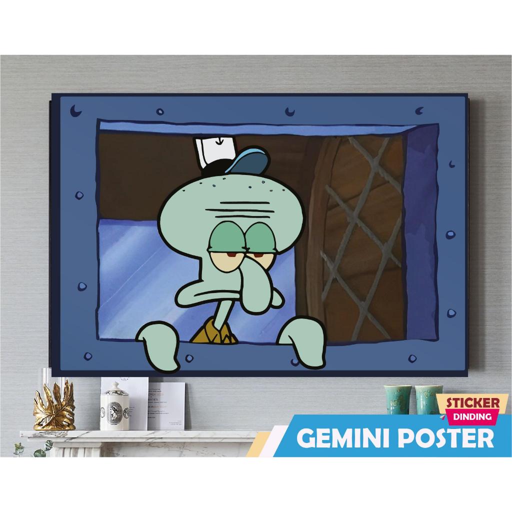 Jual Sticker Vinyl wajah membosankan squidward dari serial spongebob ...