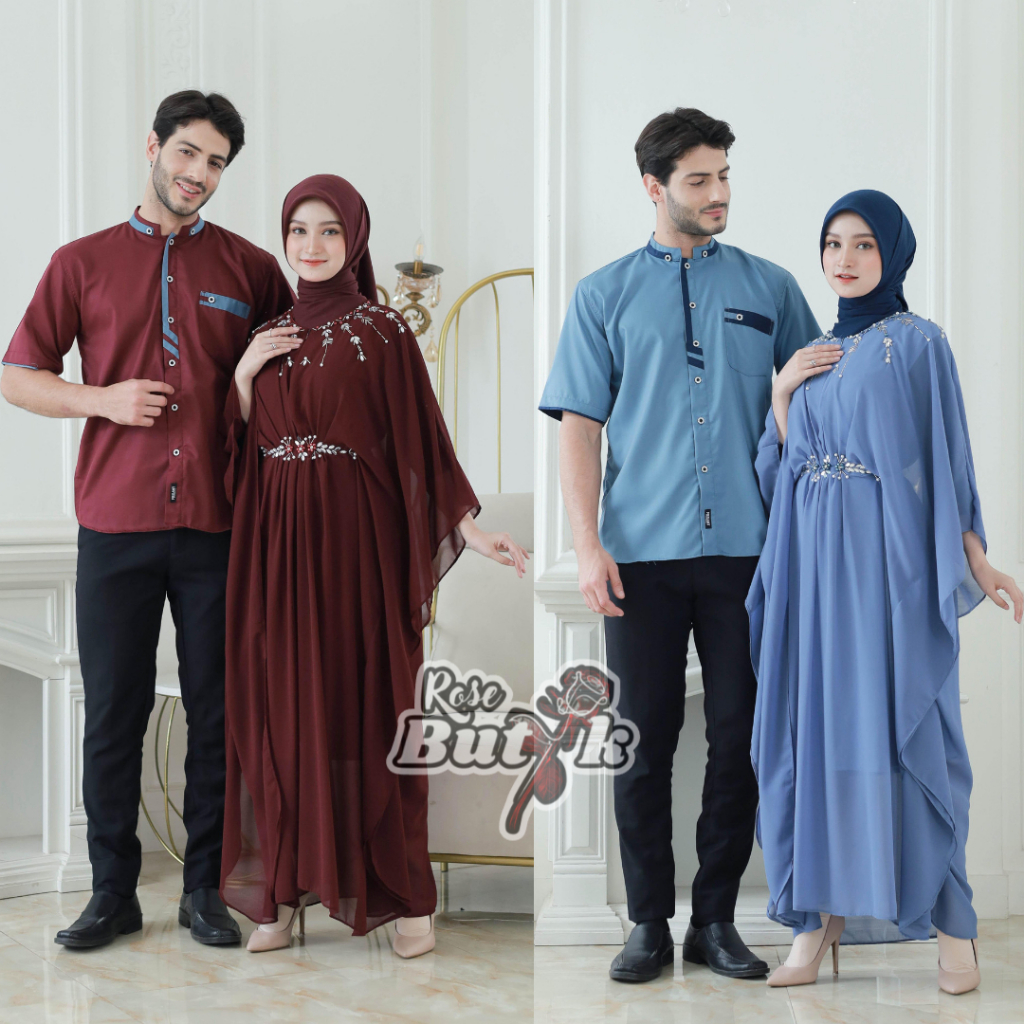 Jual Set Couple Kaftan Koko Busana Muslim Lebaran Dress Ramadhan ...
