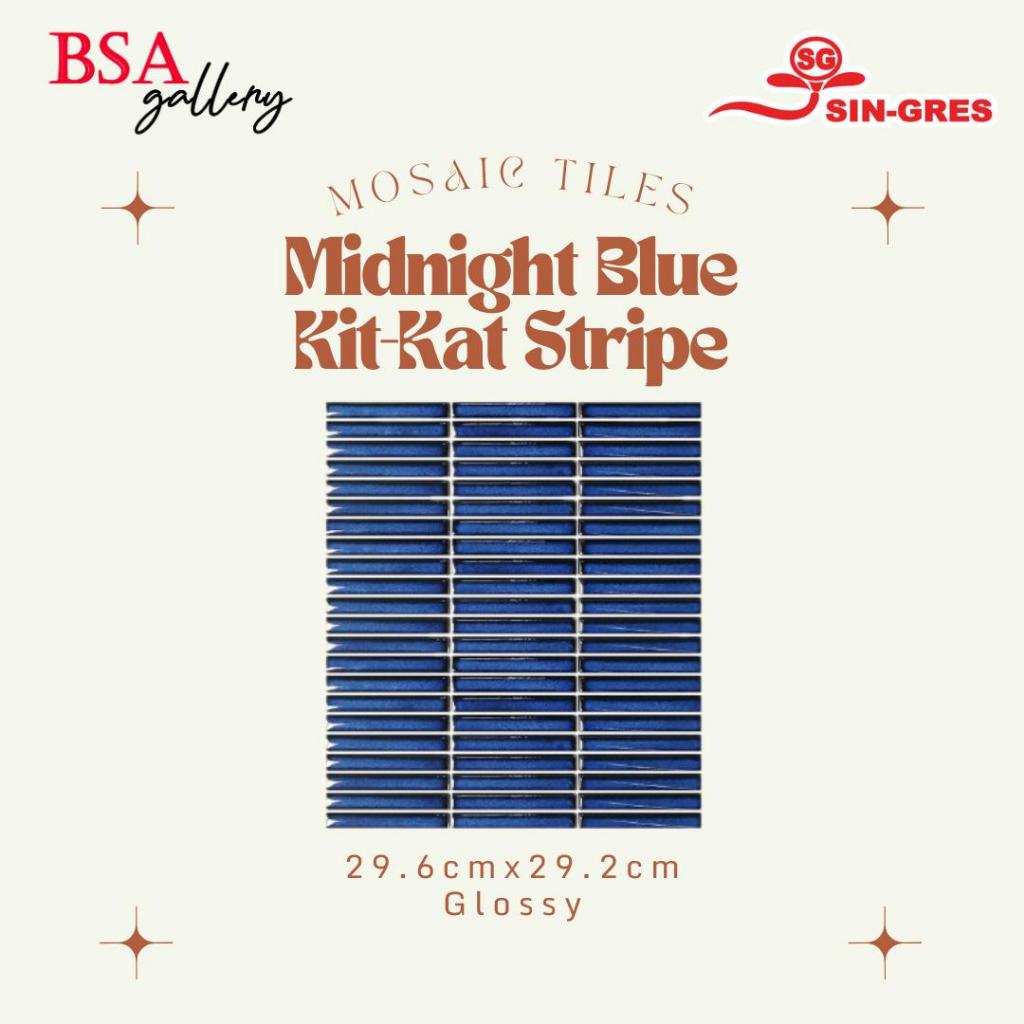 Jual MOSAIC TILE KITKAT PERSEGI PANJANG SINGRESS MIDNIGHT BLUE ...