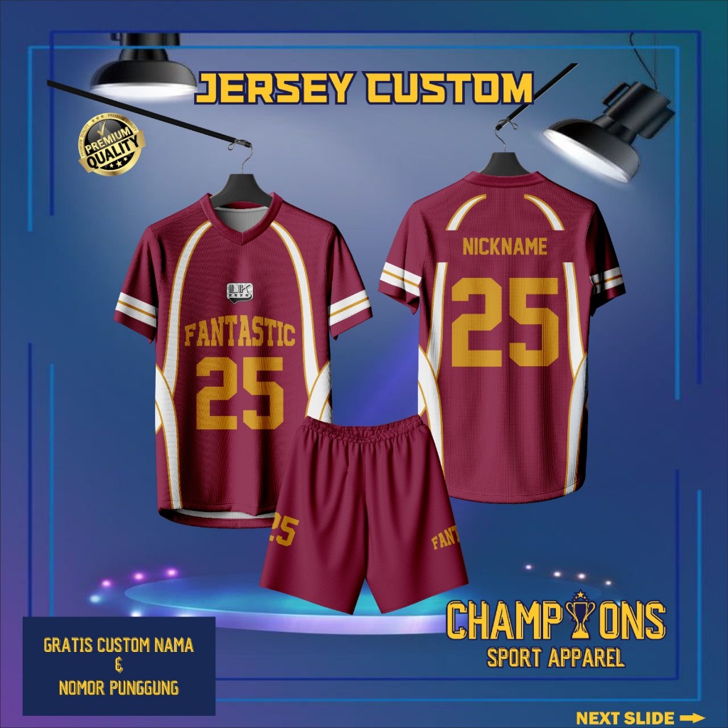 Jual Jersey Baju Wanita/Pria FANTASTIC Special Edition MAROON CUSTOM ...