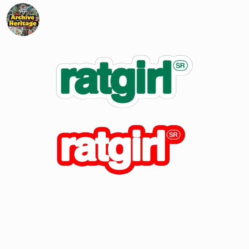 Jual sticker Ratgirl Stray Rats logo brand clothing diecut stiker ...