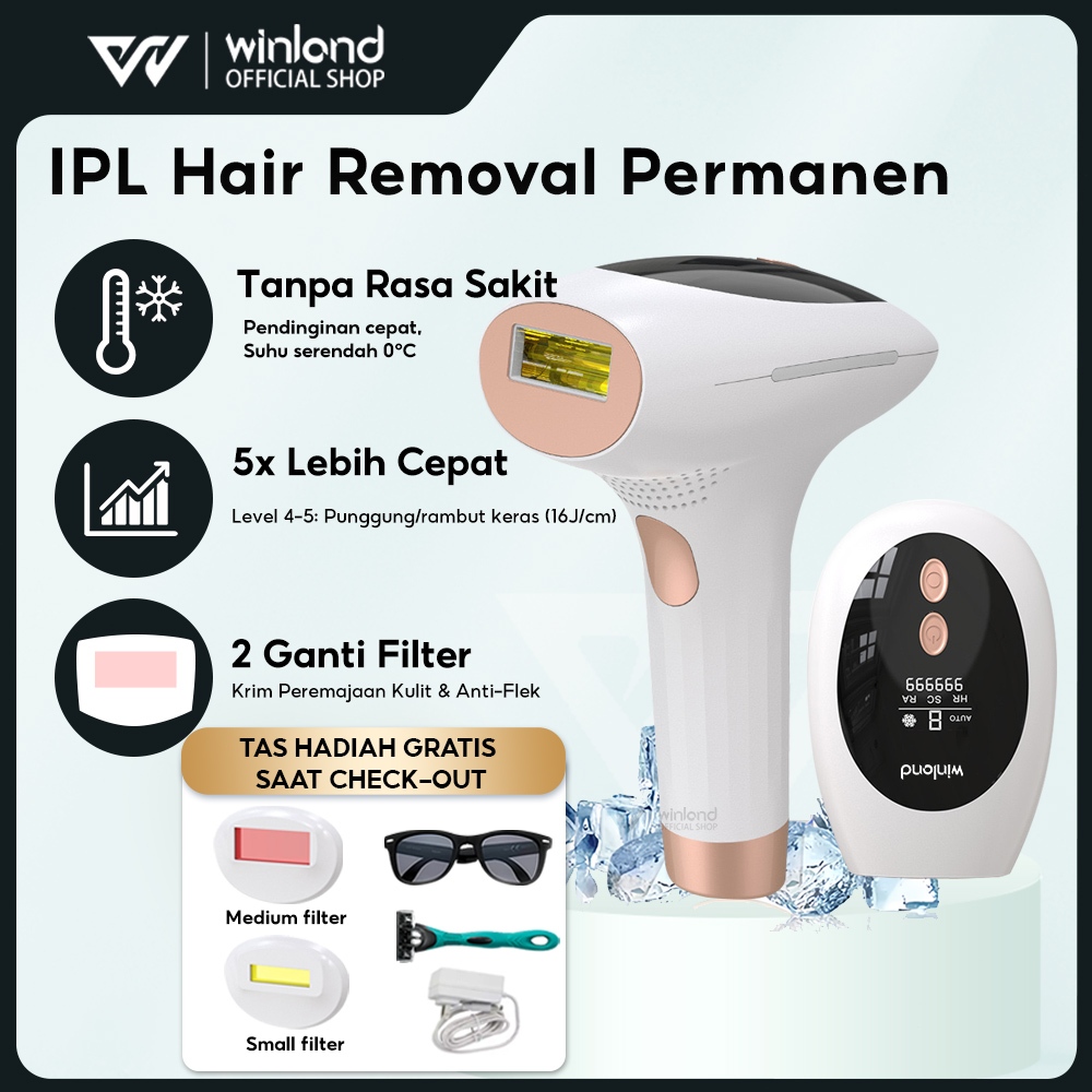 Jual Winland Alat Laser Premium Penghilang Perontok Bulu Ketiak Kaki Tangan Kemaluan Permanen ...