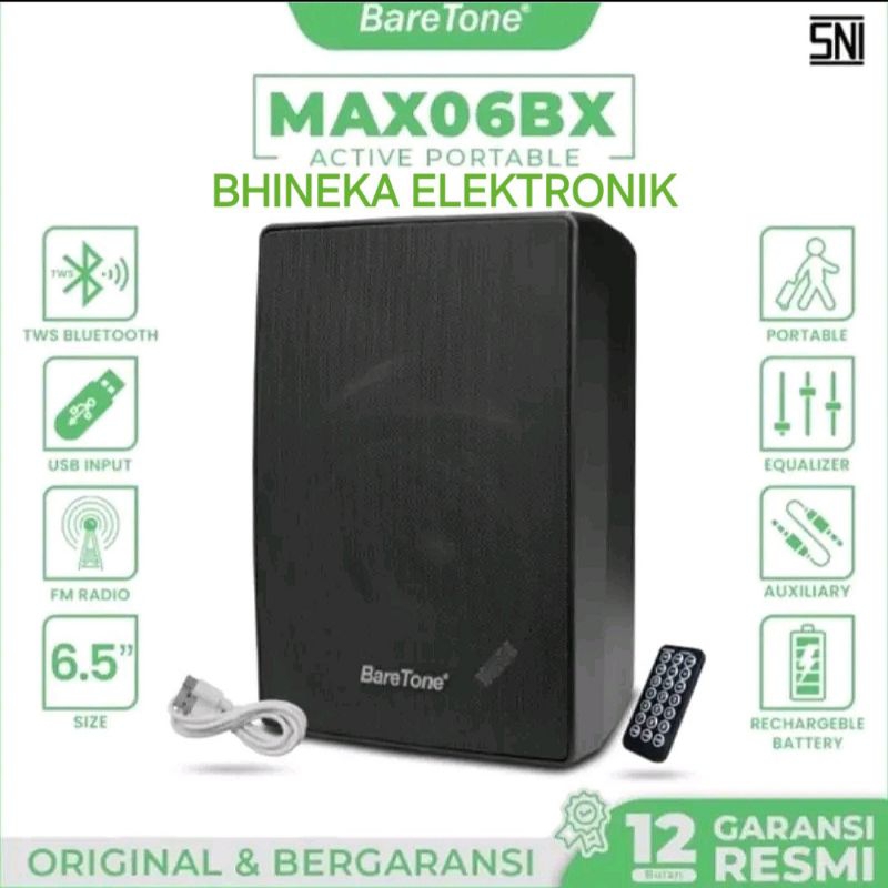 Jual speaker portable baretone MAX06BX original max 06 bx bluetooth 6 ...