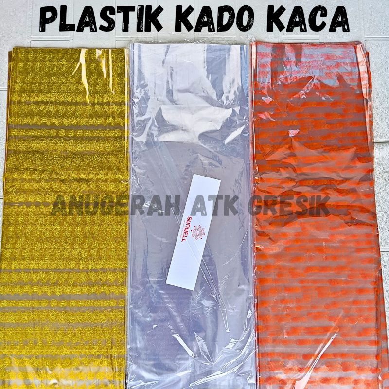 Jual [1PACK=50LEMBAR] PLASTIK KADO KACA / BUNGKUS PARCEL BENING JUMBO ...